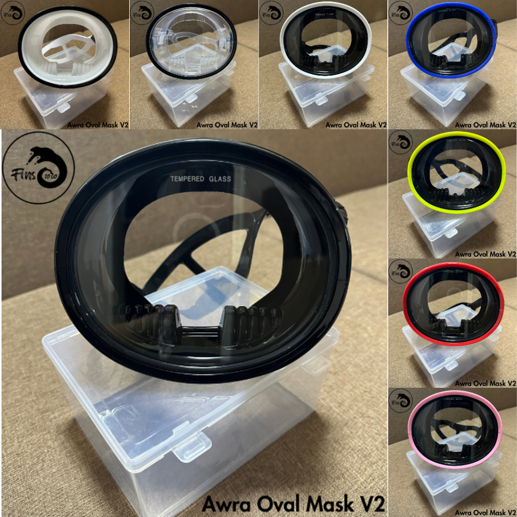 Awra Oval Mask V2 - Fins To Go | Shopee Philippines