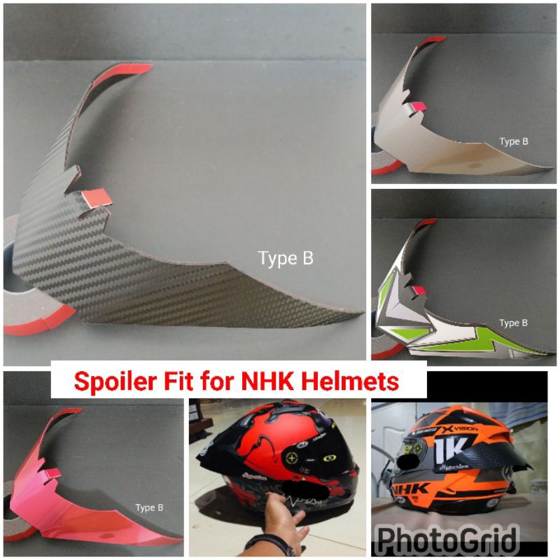 Spoiler Fit for NHK Helmet (Universal) | Shopee Philippines