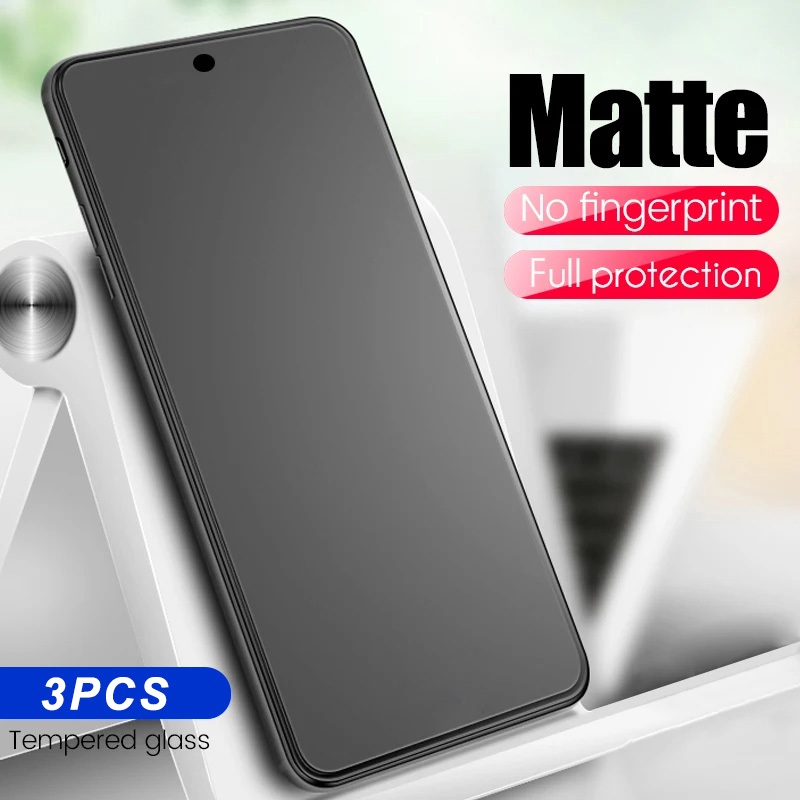 3Pcs Matte Tempered Glass Realme C11 C15 C21Y C25 C25Y C3 C51 C53 Realme 5i 5S 6 6i 6S 8i 8Pro ...
