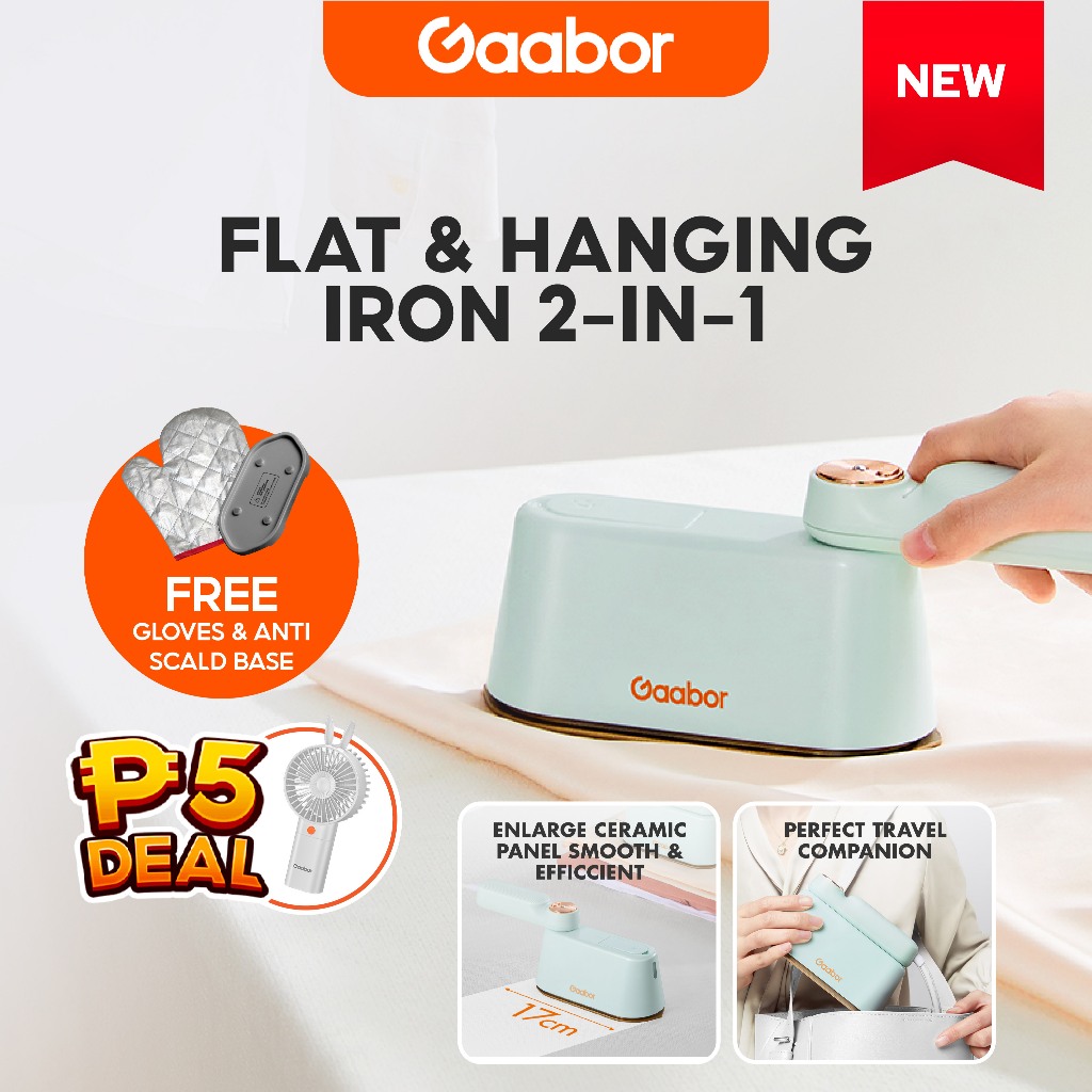 Gaabor Handheld Steamer Iron Dual Heating Core Strong Steam Without ...
