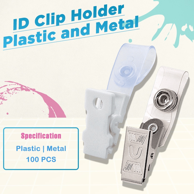 100pcs Metal ID Clip Holder for IDs | Shopee Philippines