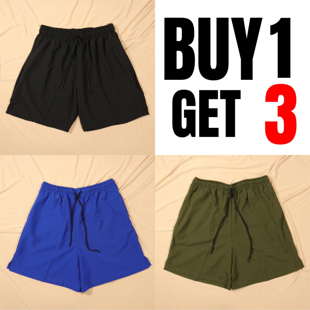 SS BUY 1 GET 3 TASLAN Short Men Jogger Sweat Shorts for Men Running ...