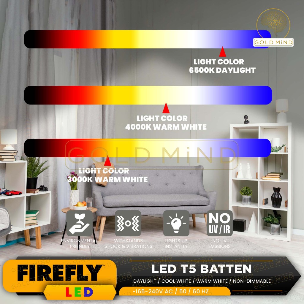 Firefly LED T5 Tube Batten with Low Power Consumption (Daylight, Cool ...