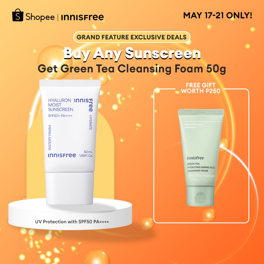 innisfree Hyaluron Moist Sunscreen SPF50+ PA++++ 50ml | Shopee Philippines