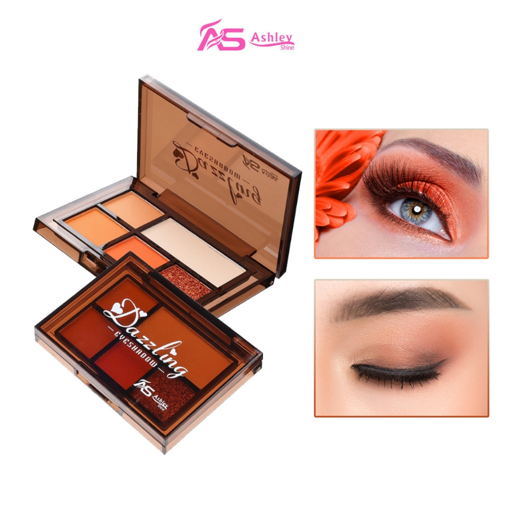 Ashley Shine 5-Color Eyeshadow With Brush For Daily Makeup Eye Make Up ...
