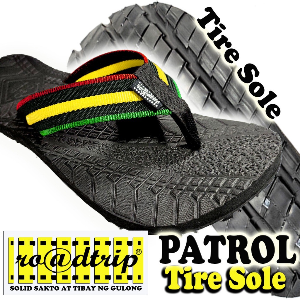 ROADTRIP Patrol - Marikina made Tire sole footwear slippers for men ...