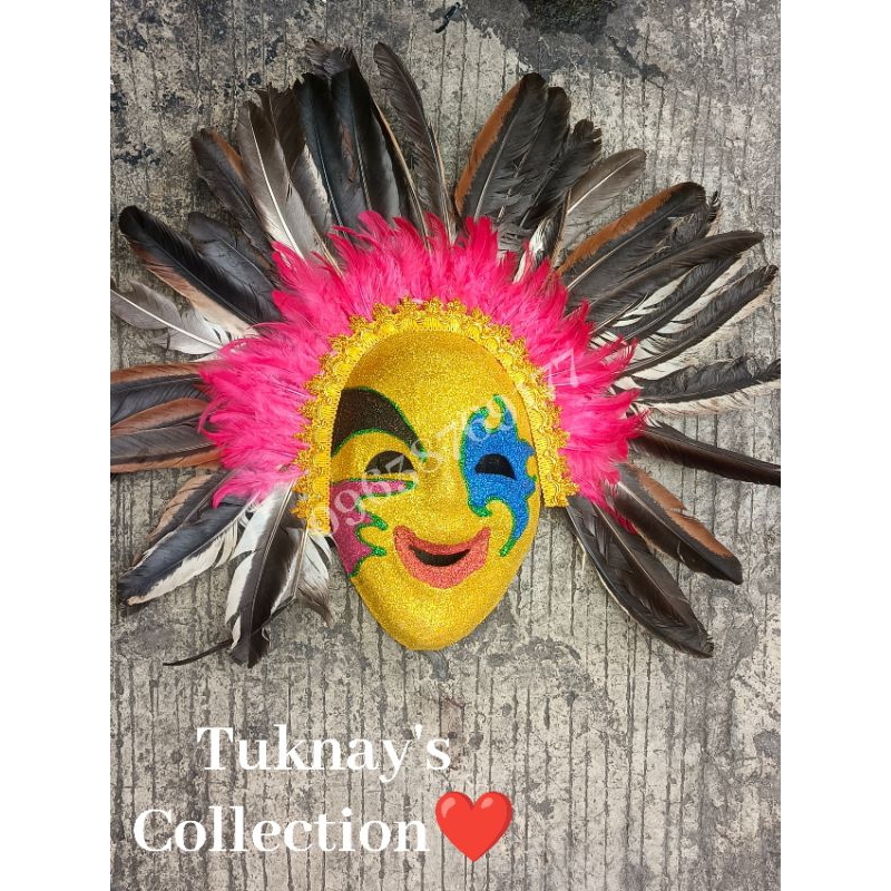 Ati-atihan maskara festival Costume. / brown feathers | Shopee Philippines