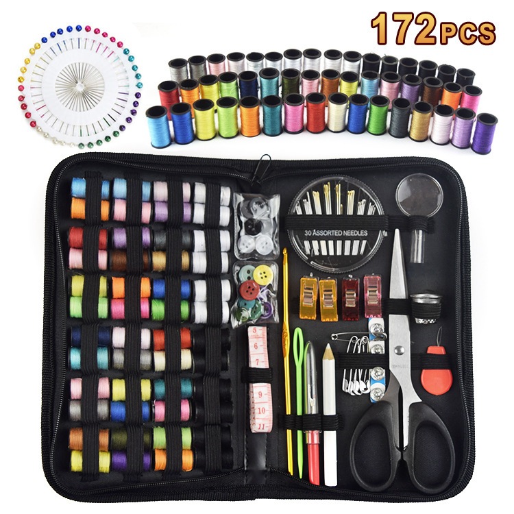 172Pcs/Set Sewing Kits DIY Multi-function Portable Sewing Box Set For ...