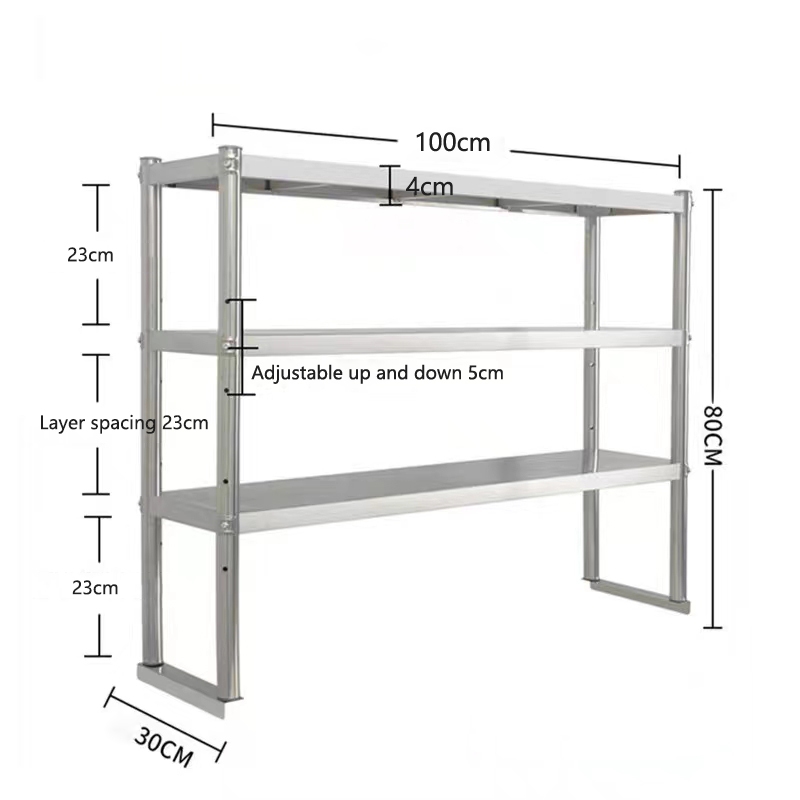2-layer table 304 stainless steel workbench in home thickening table ...