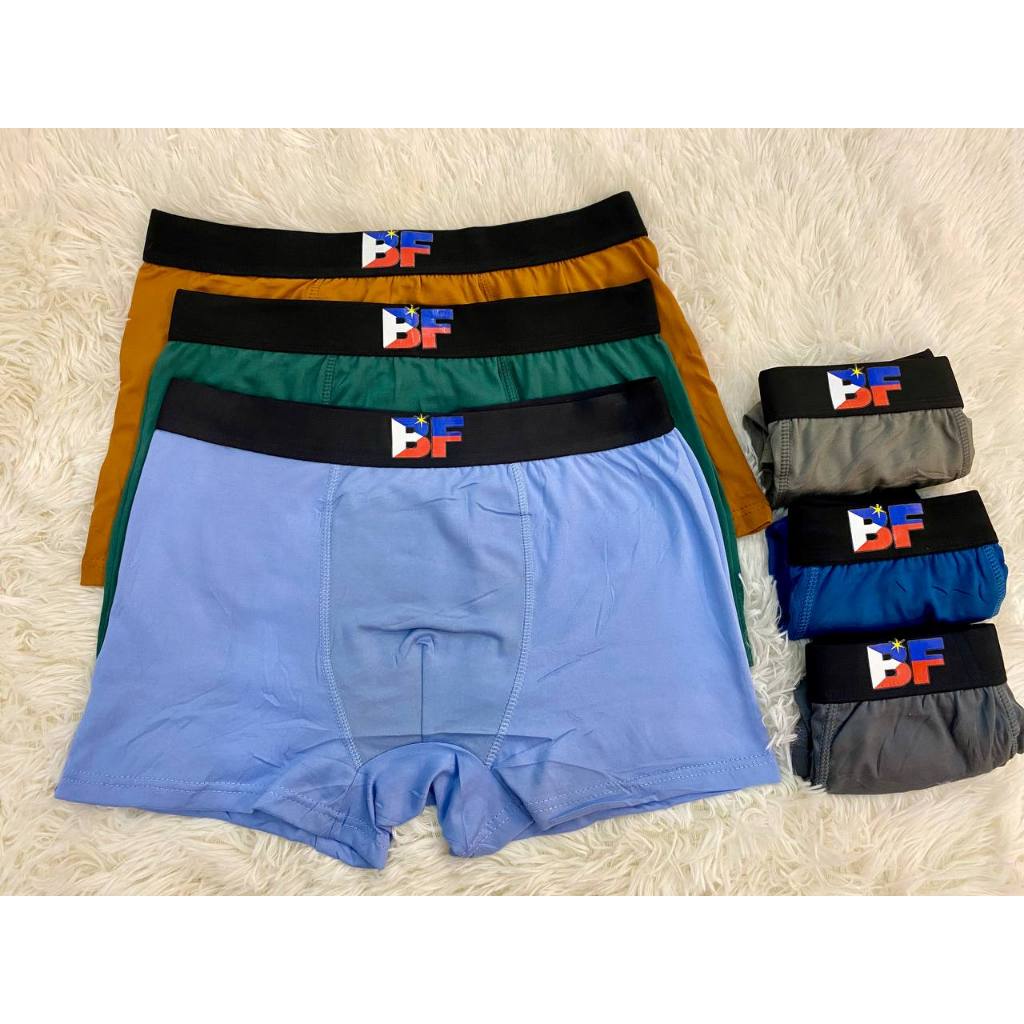 12/6PCS BF BOXER BRIEFS BLACK WAISTBAND DESIGN SOFT COTTON FABRIC ...