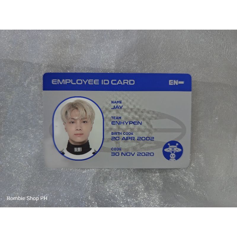 Official ONHAND Enhypen GGU GGU Package 2024 Employee ID Card - JAY ID CARD | Shopee Philippines