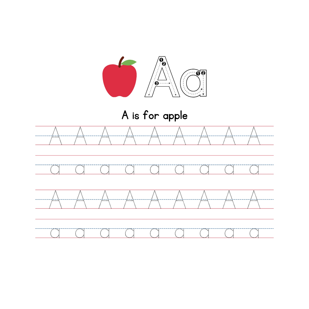 Alphabets Tracing Pad with Writing Guides and Pictures A5 Size | Shopee ...