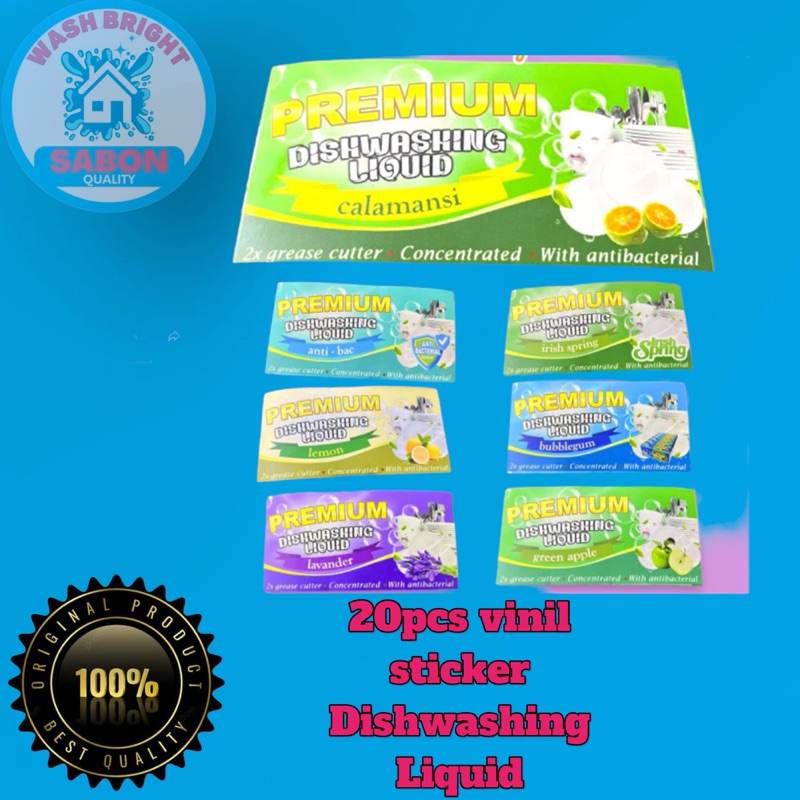 20pcs vinil sticker for dishwashing Liquid 2”X4” | Shopee Philippines