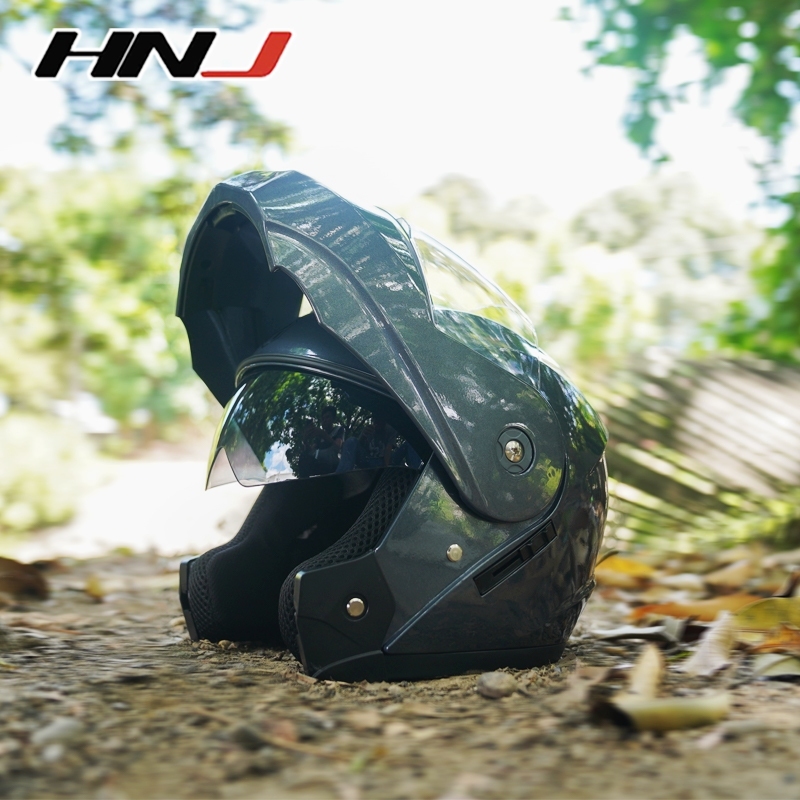 HNJ Modular Helmet Motocycle Helmet For Woman Dual Visor Helmet Open ...