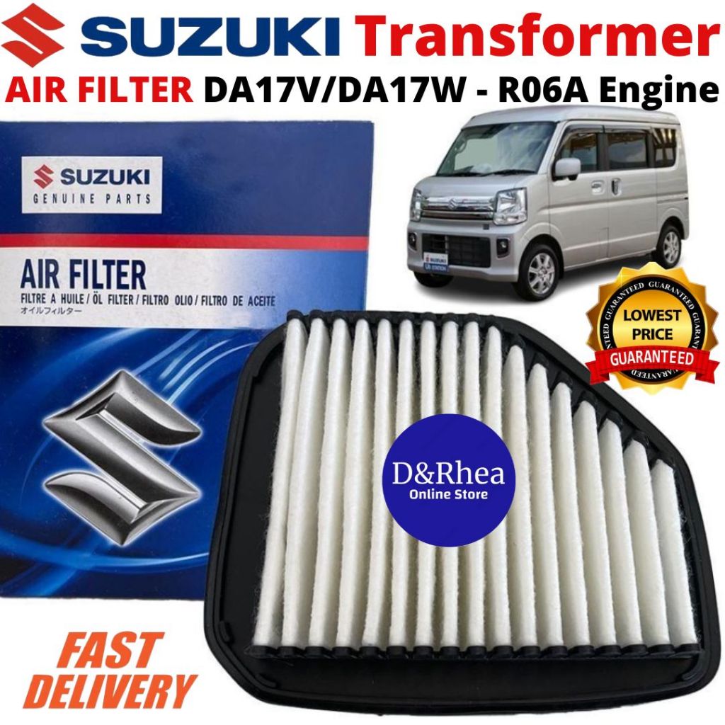 Suzuki Transformer DA17V/DA17W (R06A Engine) Air Filter Air Cleaner Filter DA17 13780-64P00 ...