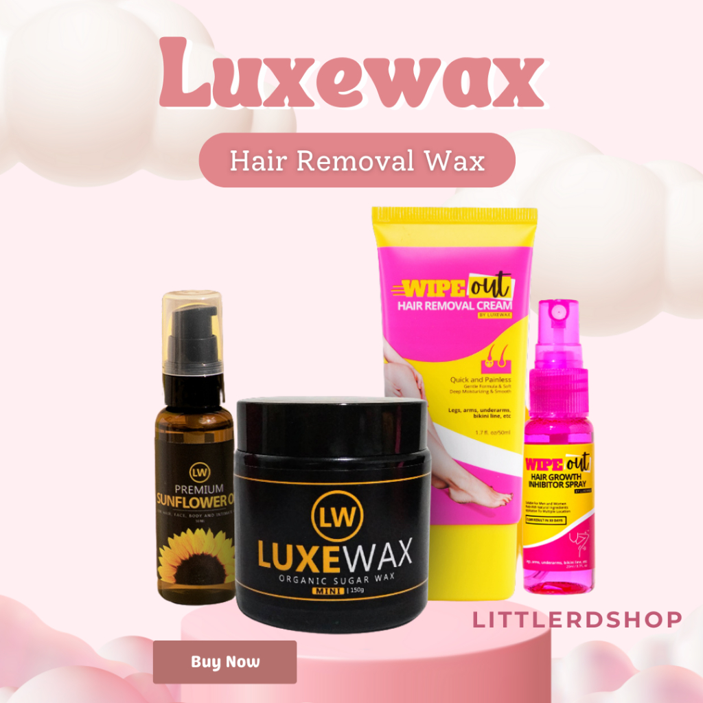Luxewax DIY Sugar Waxing Kit Painless, Sunflower Oil and WipeOut Hair ...