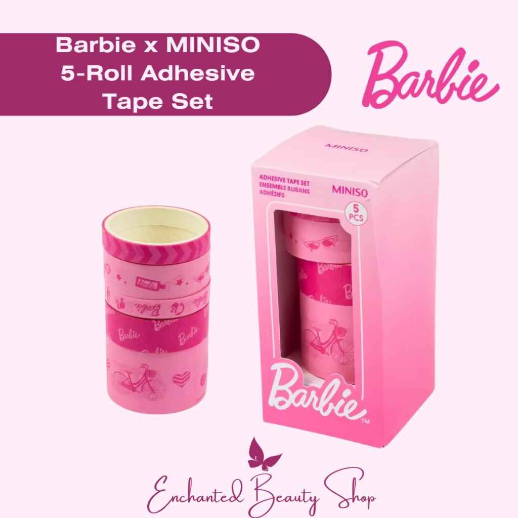 Barbie x MINISO 5-Roll Adhesive Washi Tape Set | Shopee Philippines