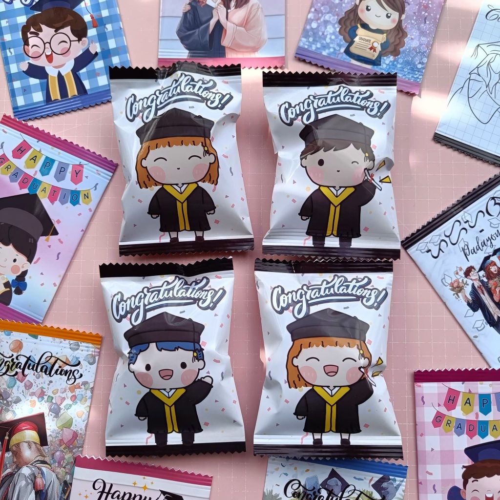 GRADUATION CHIP BAGS - BLACK AND WHITE THEME (SOLD PER PIECE) | Shopee ...