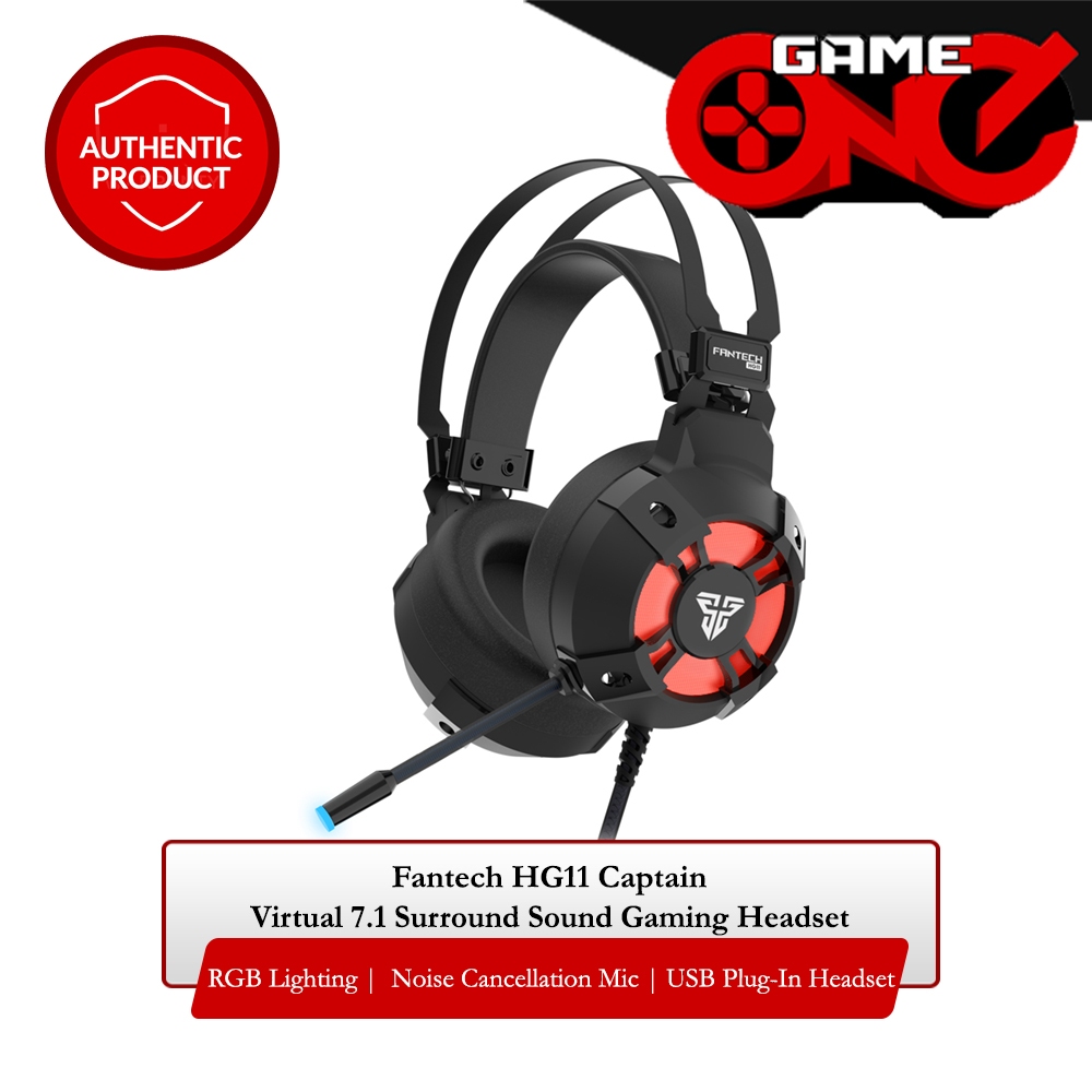 Fantech HG11 Captain Virtual 7.1 Surround Sound Gaming Headset | Shopee ...