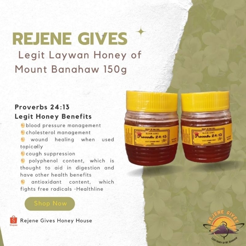 Proverbs 24:13 Laywan Honey 150g | Shopee Philippines