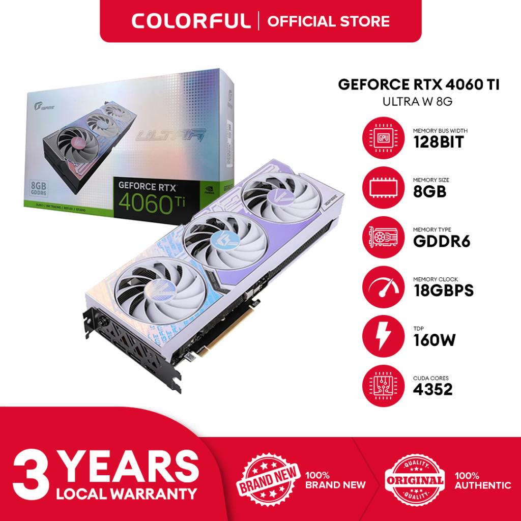 Colorful GeForce RTX 4060 Ti Graphics Cards (8GB & 16GB) | Shopee ...