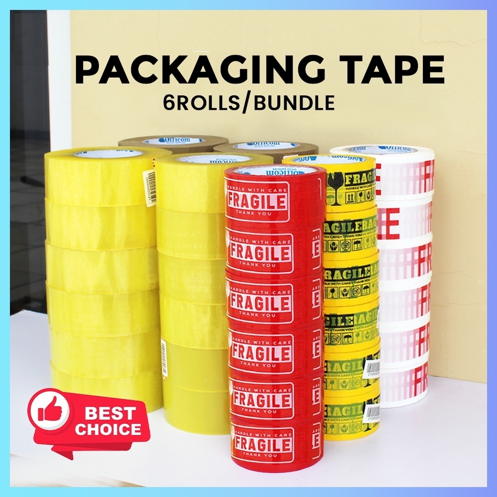 Packaging Tape 6 Rolls 100M/200M/300M Wholesale Tape Big Roll Sealing ...