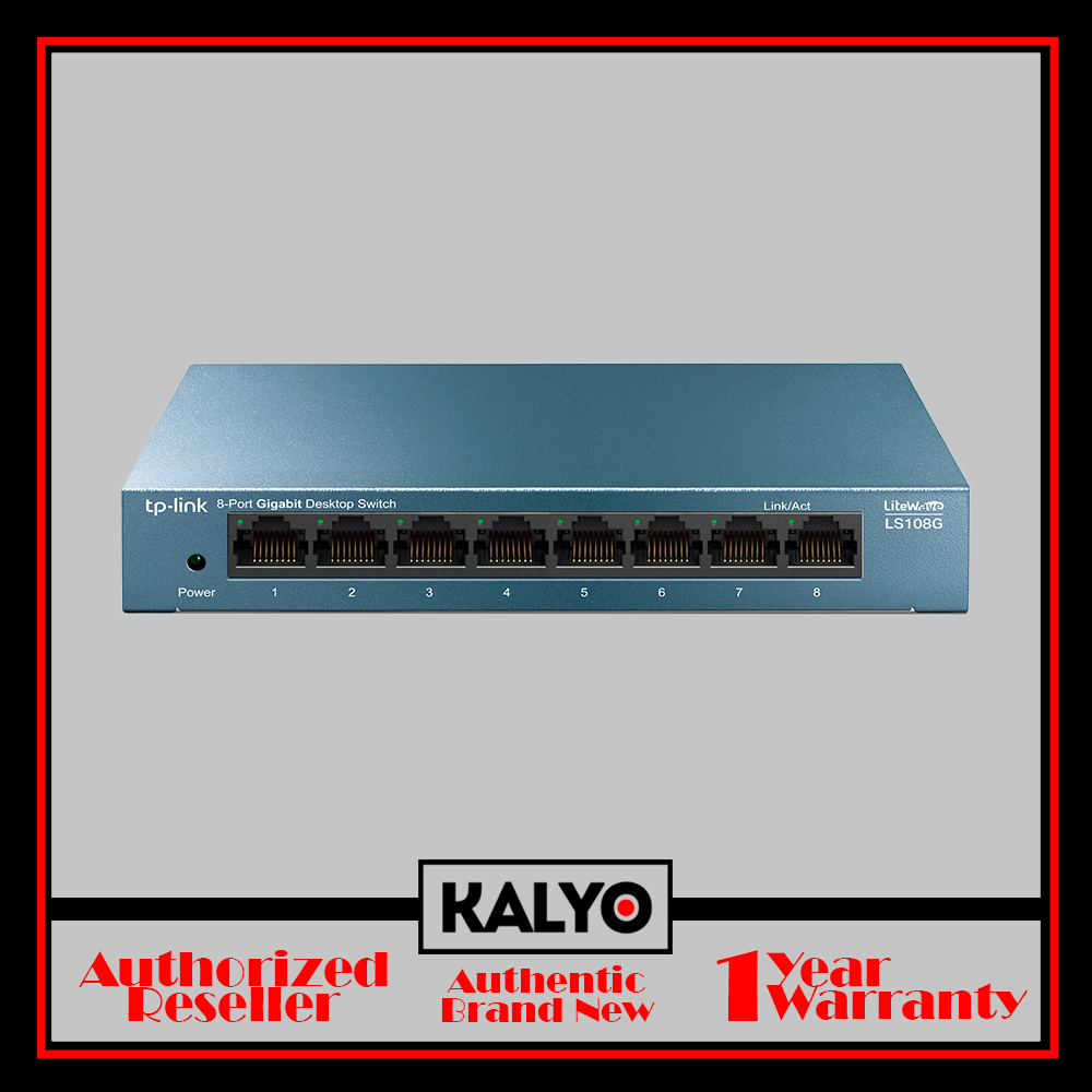 LS108G 8-Port 10/100/1000Mbps Gigabit Desktop Network Switch | Shopee ...