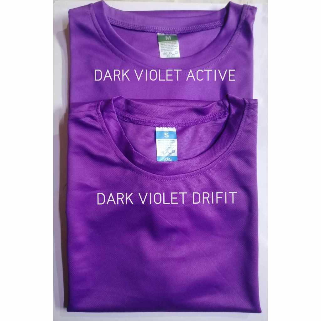 DARK VIOLET T-SHIRT ( ACTIVE AND DRIFIT)UNISEX | Shopee Philippines
