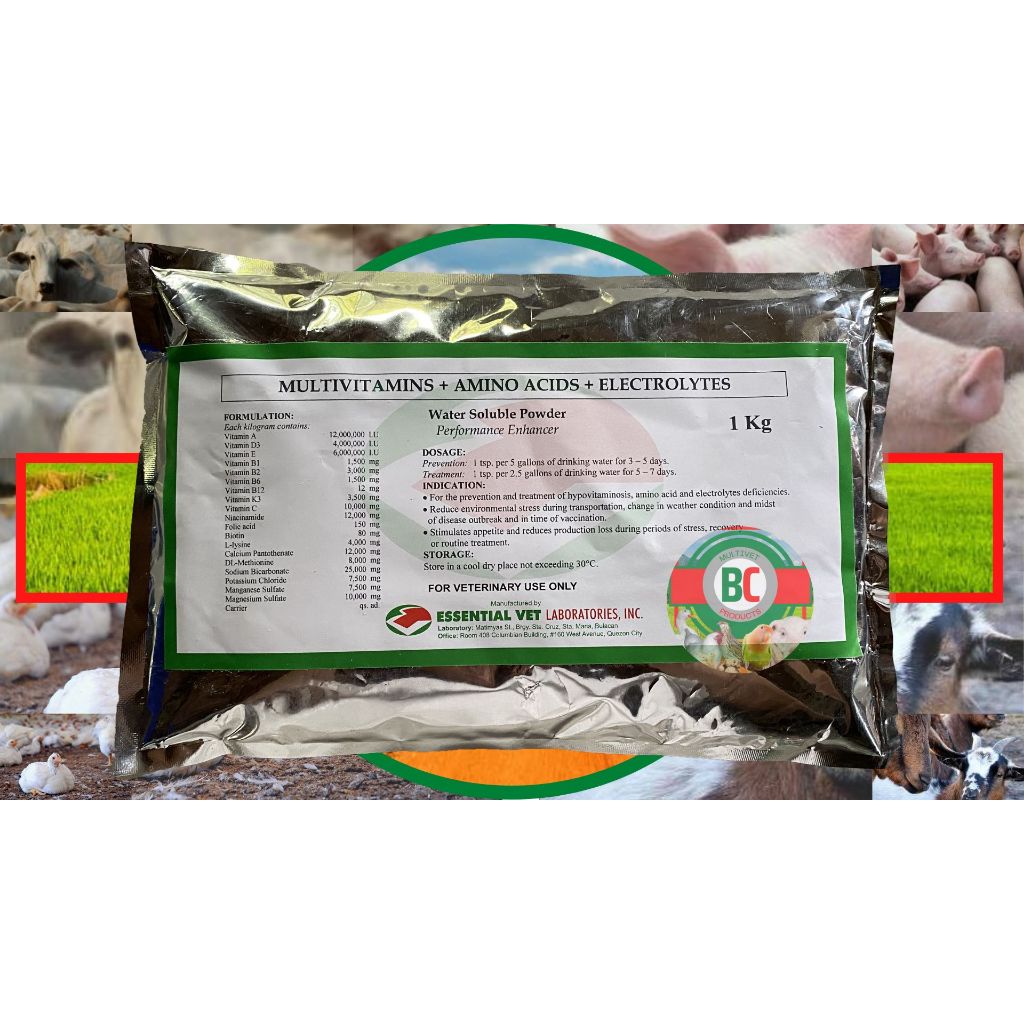 ESSENTIAL VET, MULTIVITAMINS + AMINO ACIDS + ELECTROLYTES[MVEAA][FOIL ...