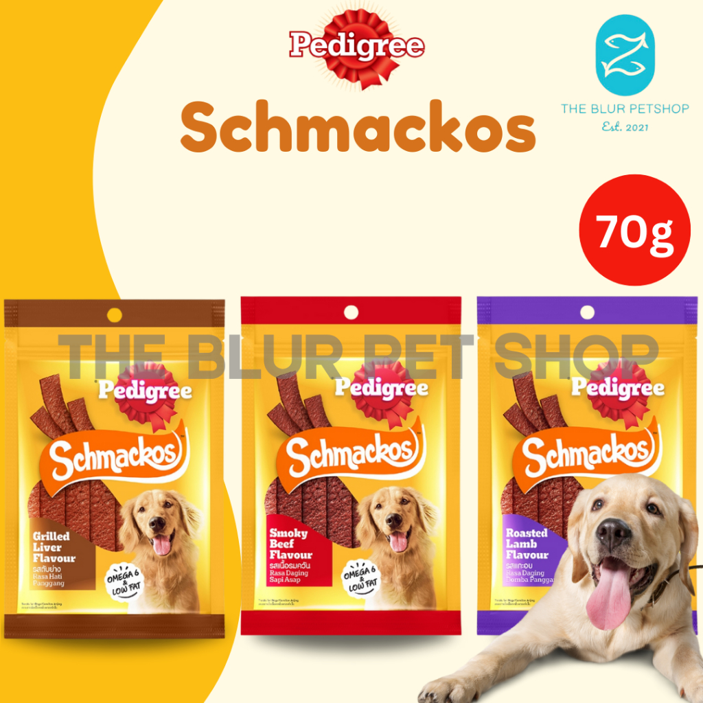70g Pedigree Schmackos Meat Jerky Dog Treat Snacks Adult Puppy | Shopee ...