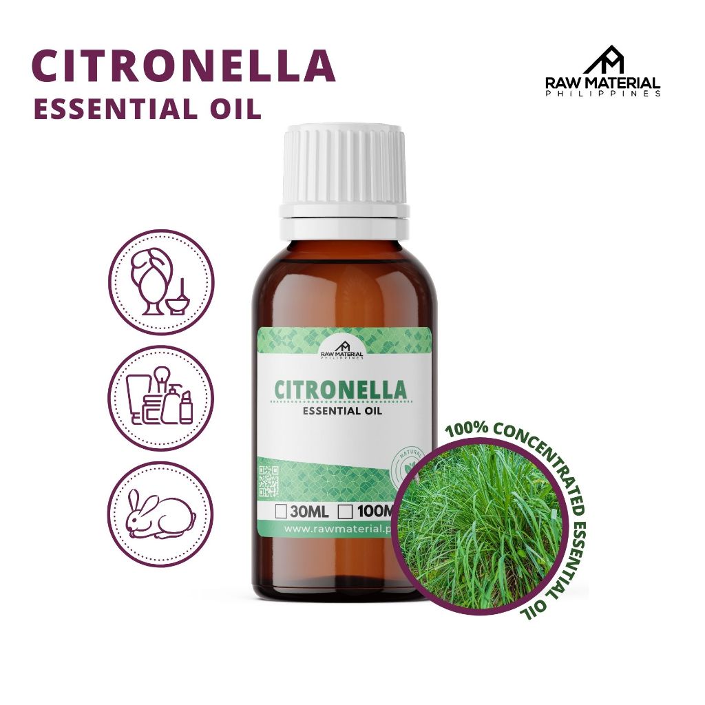 Citronella Essential Oil Premium Natural for Aromatherapy (30mL & 100mL ...