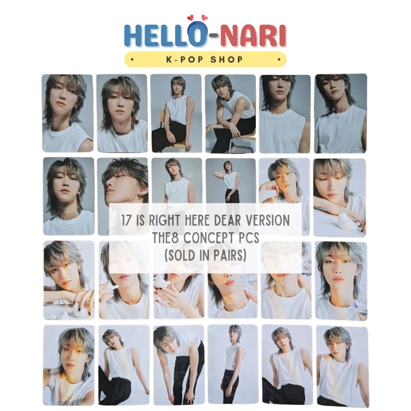 [THE8] SEVENTEEN 17 IS RIGHT HERE Dear Version Concept Photocards (Sold in pairs) | Shopee ...