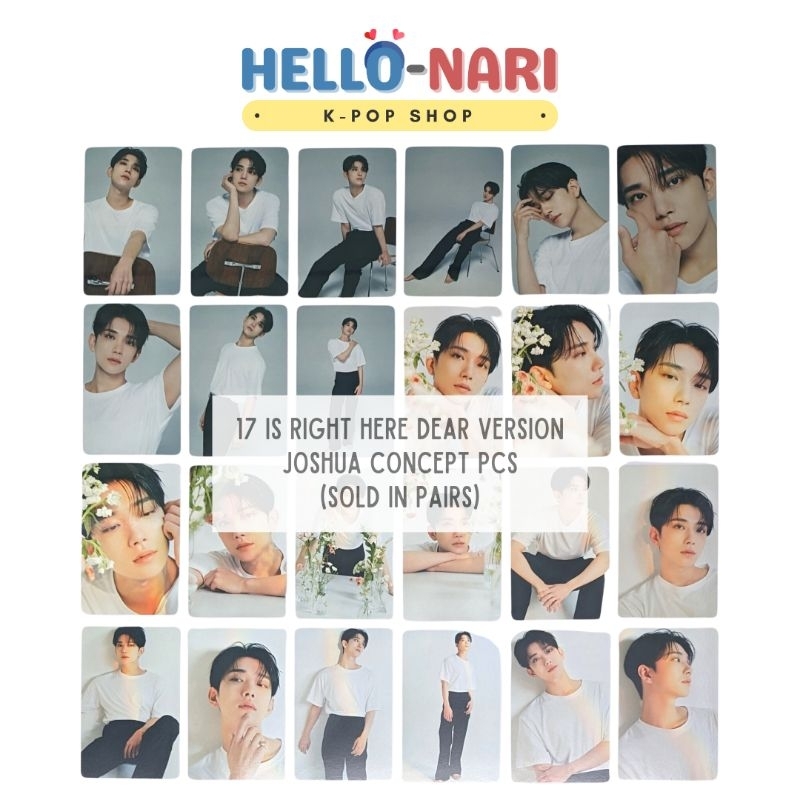 [JOSHUA] SEVENTEEN 17 IS RIGHT HERE Dear Version Concept Photocards (Sold in pairs) | Shopee ...