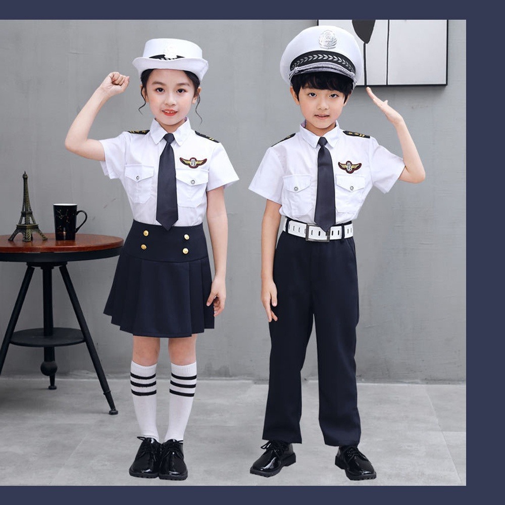 Pilot Costume for Kids Boys and Girls Navy Air Force Uniform Career Day ...
