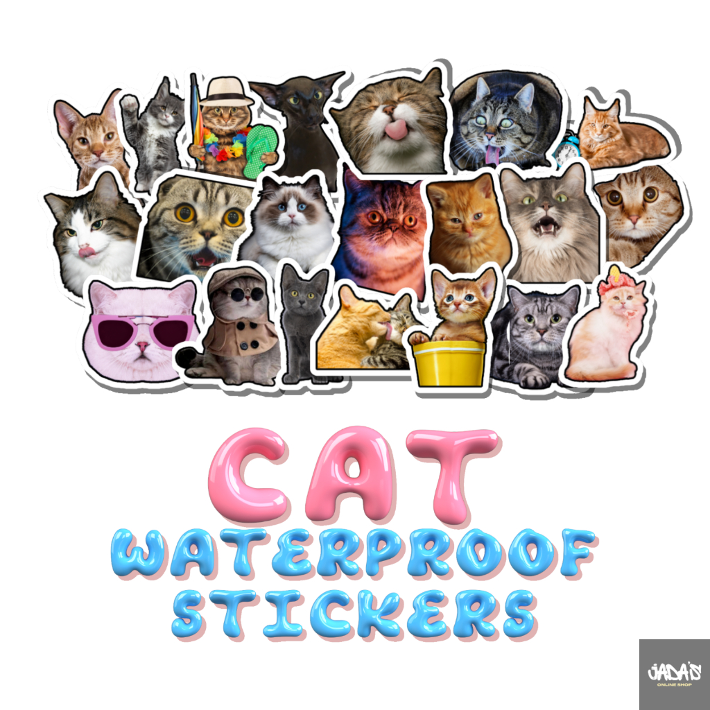 Cute Cat Waterproof Stickers / Cat lovers / Feline Fur babies - 50 pcs ...