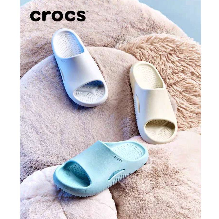 crocs mellow slide clog unisex for man woman with ecobag | Shopee ...