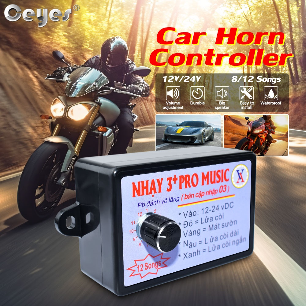 Ceyes 12/24V Nhay 3+Pro Music For Horn Relay Car Horn Controller Car ...