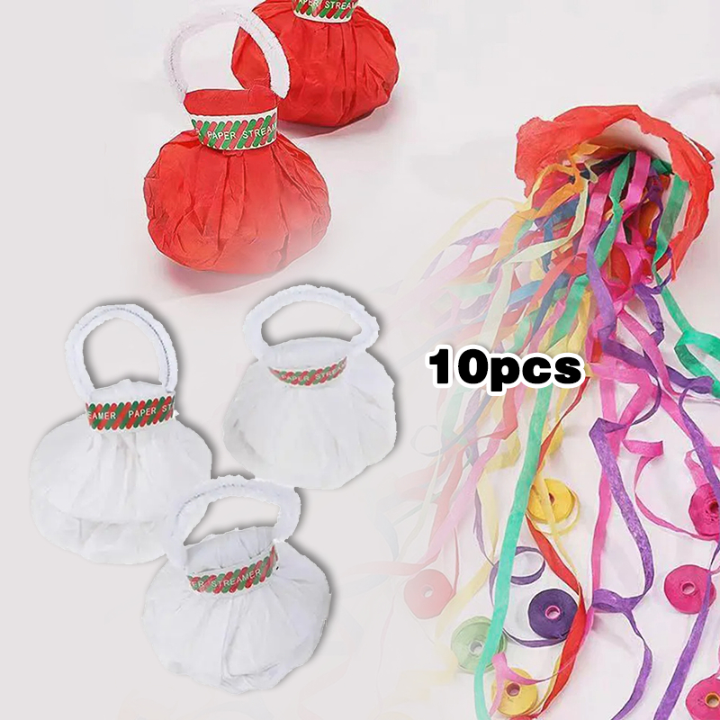 10 Pcs Colorful Hand Throw Streamer Wedding Streamer Hand Throw ...