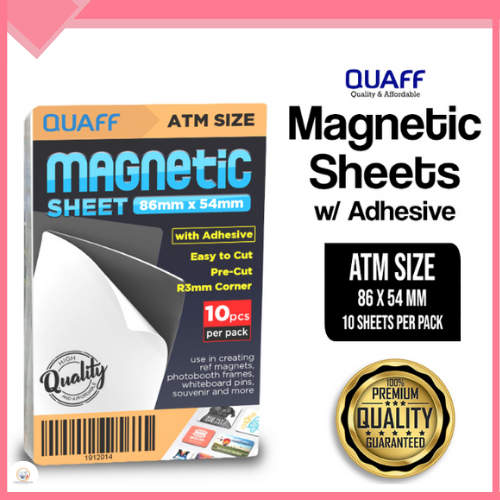 QUAFF Magnetic Sheets w/ & w/out adhesive ATM size (54*86mm) - 10 sheets | Shopee Philippines