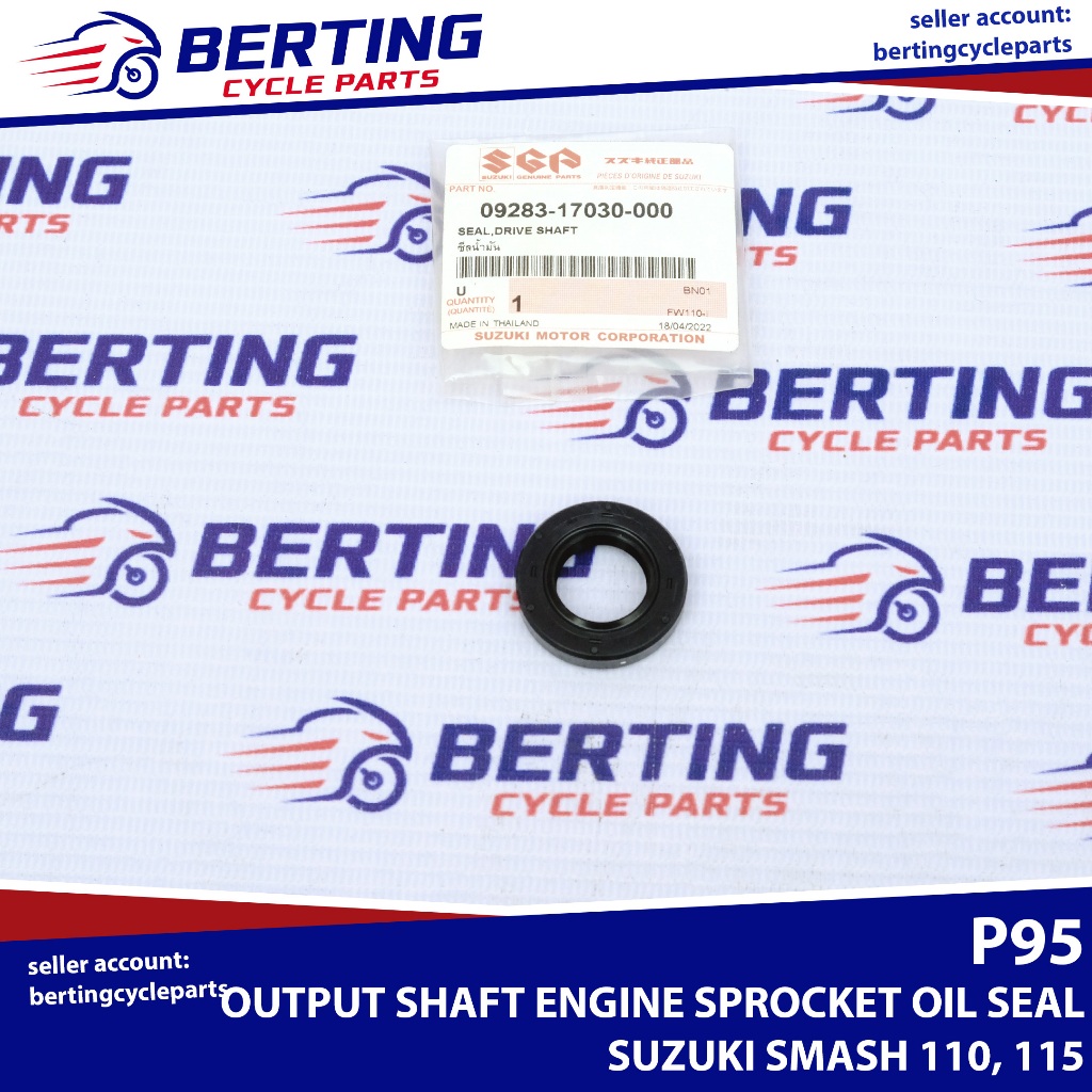 SGP OUTPUT SHAFT ENGINE SPROCKET OIL SEAL Suzuki Smash 110 115 Genuine ...