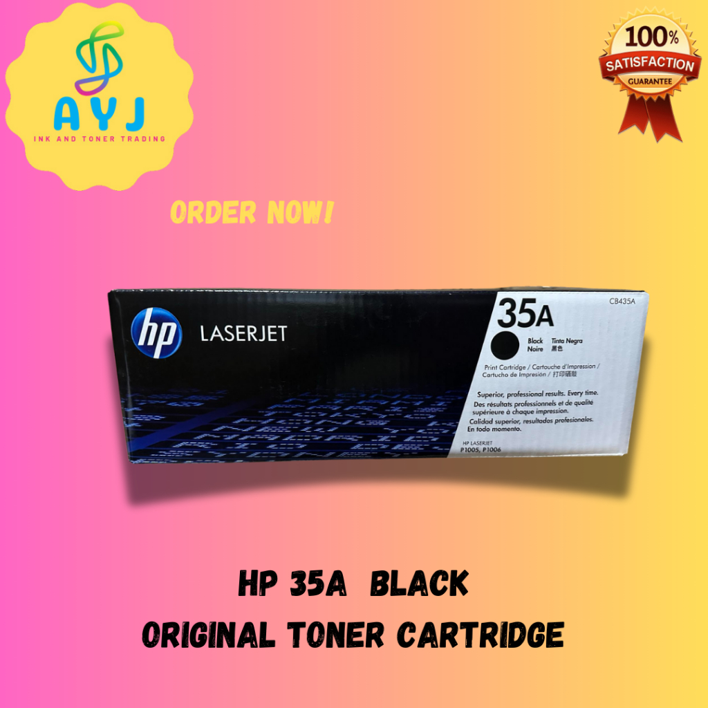HP 35A Black Original LaserJet Toner Cartridge, (CB435A) | Shopee ...