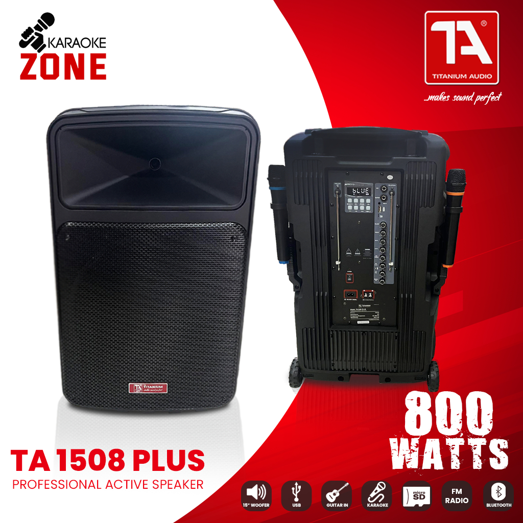 TITANIUM AUDIO TA-1508 PLUS / Professional Active Speaker 800w ...