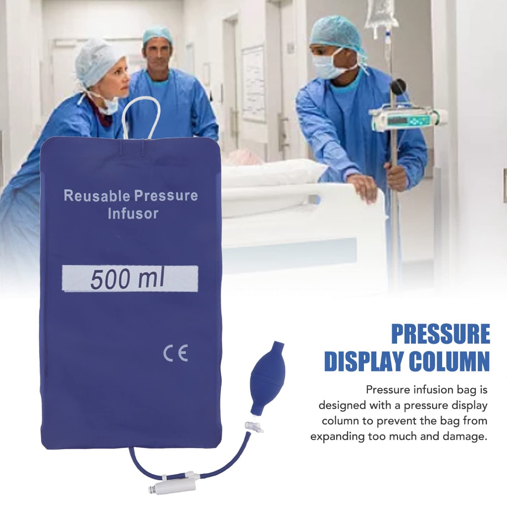 500ml Pressure Infusion Bag Reusable Medical TPU Air Tightness Leakage ...