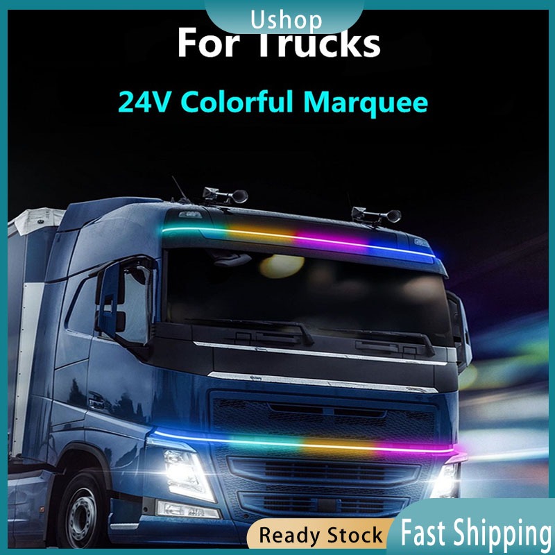 2.4m Truck Light 24V Strobe Running Streamer Led strip lights Dynamic ...