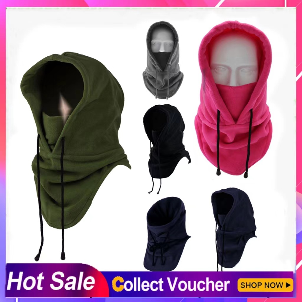 6 in 1 Thermal Fleece Balaclava Bike Wind Stopper Face Mask Neck Warmer ...