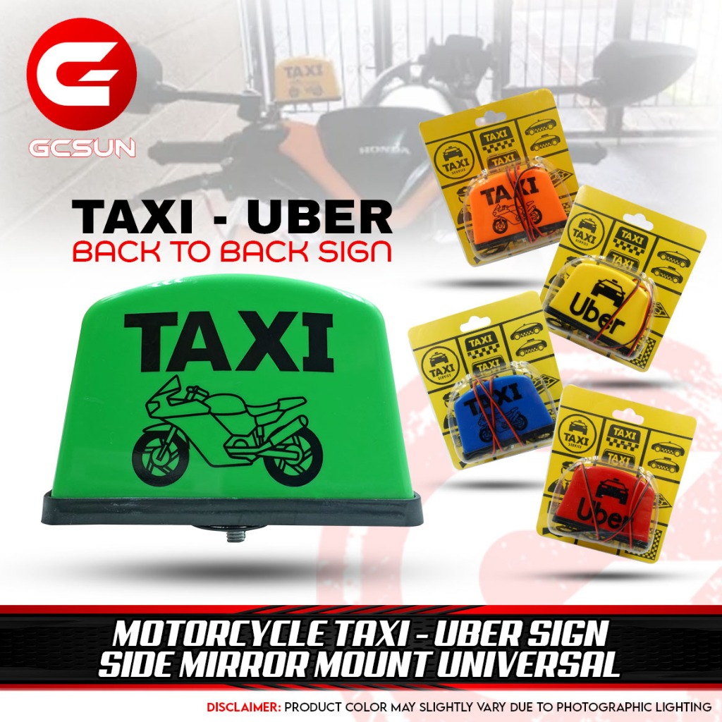 Motorcycle TAXI - UBER SIGN SIDE MIRROR MOUNT UNIVERSAL- GCSUN ...