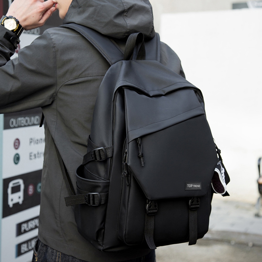 Top Men PH Waterproof Canvas Backpack for School and Travel | Shopee ...