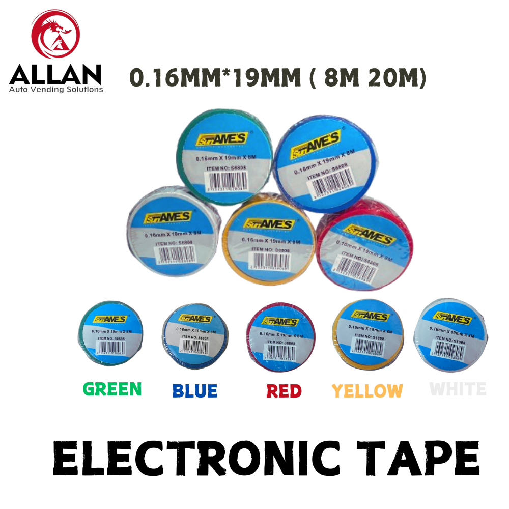 ALLAN Color Electrical Tape Vinyl Insulate Electrical Wire Conduct ...
