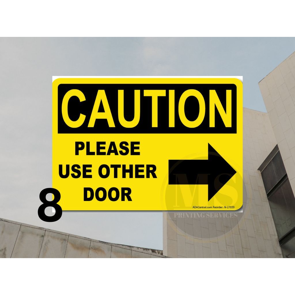 Keep Gate Closed, Keep Door Closed, Use the Other Door Signage ...