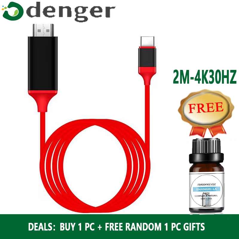 RED Type-C To HDMI Adapter 4K30HZ USB C Cable Laptop/Tablet/Phone to TV ...